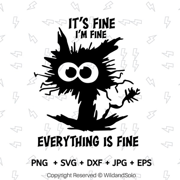 Svg It's Fine I'm Fine - Etsy