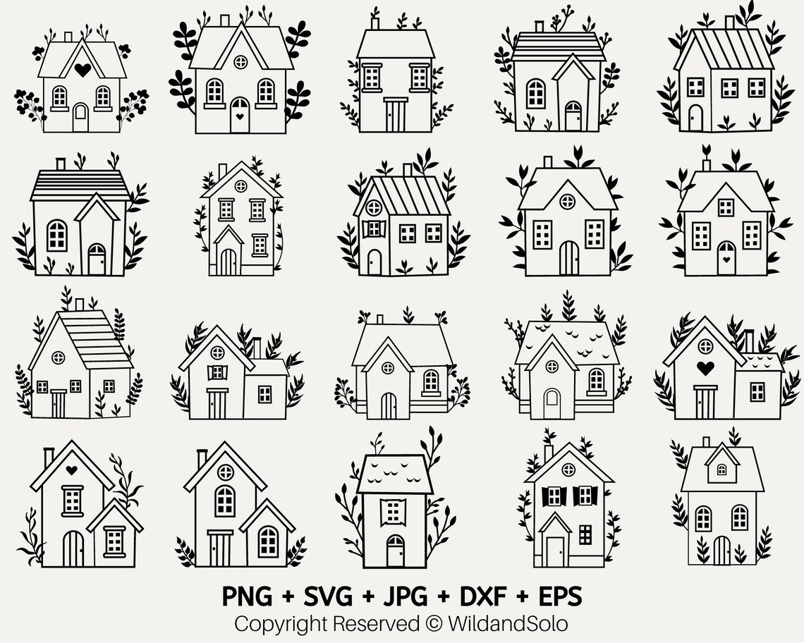 20 Little Home Svg Bundle Little House Outline Svg House - Etsy Australia