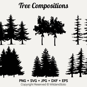 06 Tree Composition Svg Bundle, Trees Svg, Forest Svg Cricut, Travel ...