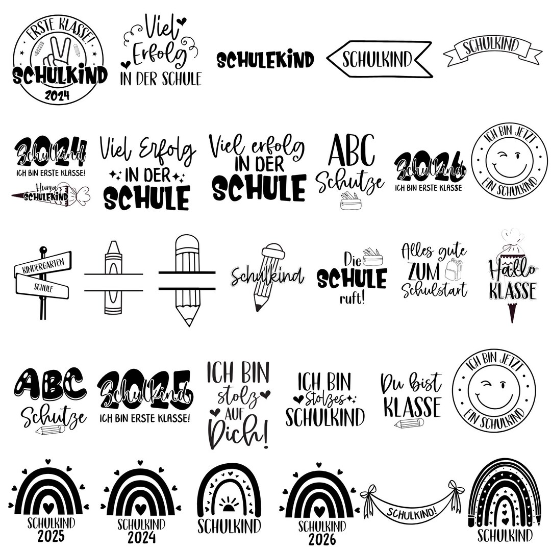 Schul Svg Bundle, Schulkind 2026, Kind Svg, Schul Zitat, Zurück Zur ...