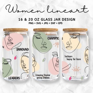 20oz Line Art Svg Bundle, Line Art Svg, Woman Flower Svg, Positive Self ...