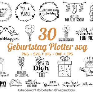 30 Geburtstag Plotterdatei Svg Bundle Birthday Plotter File - Etsy