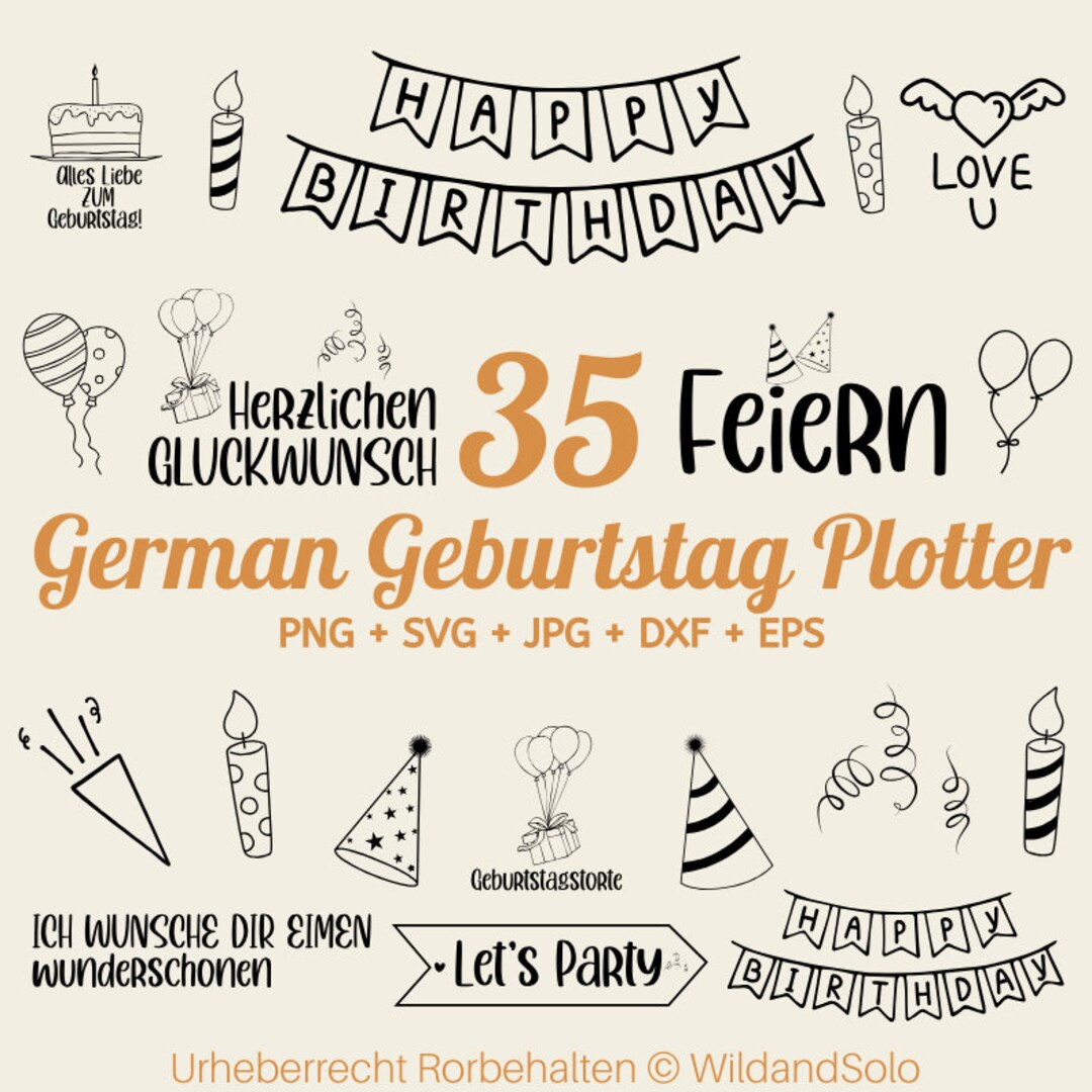 35 Geburtstag Plotterdatei Svg Bundle Alles Gute Zum - Etsy Australia