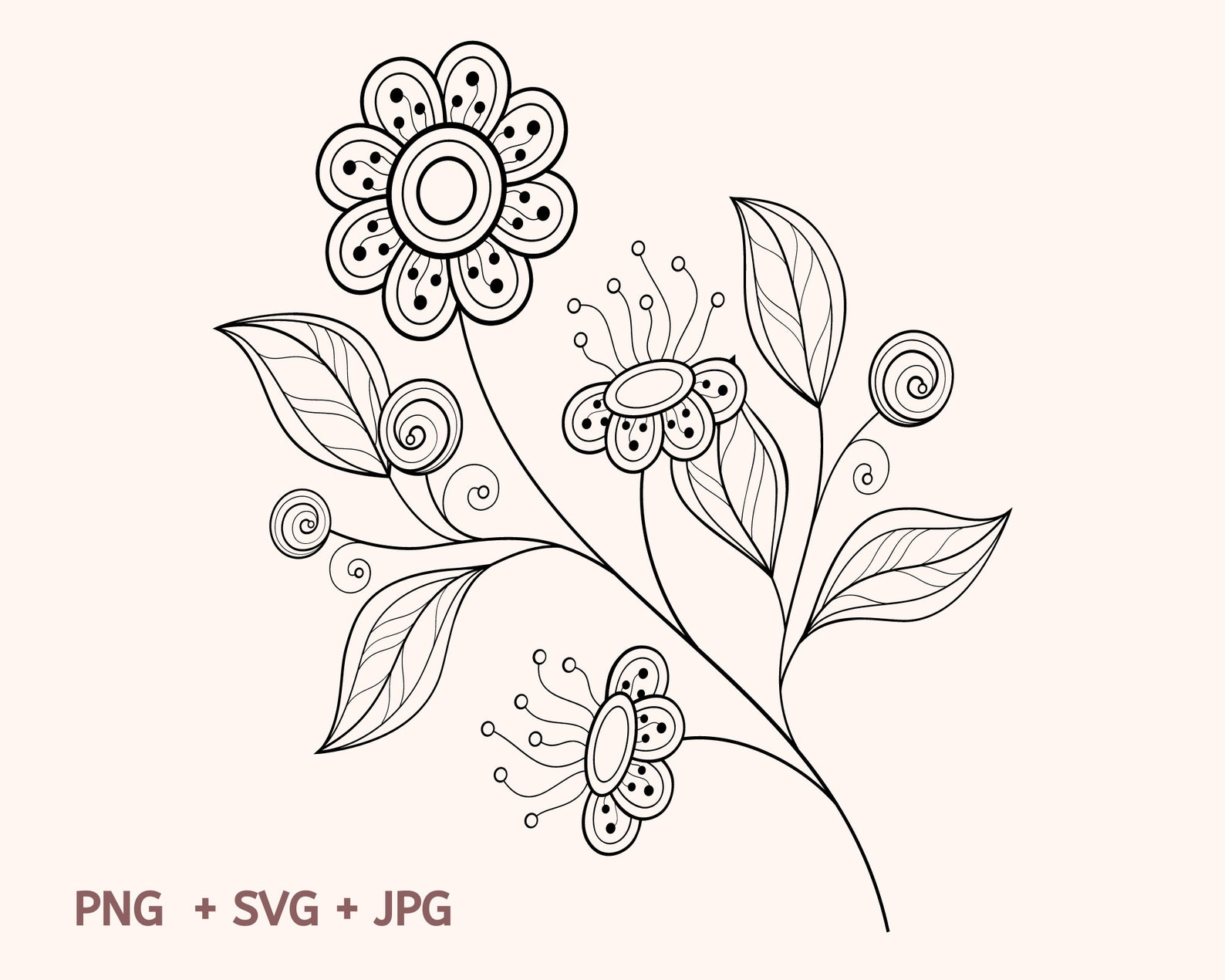 Wildflowers Svg Wild Flower Svg Nature Svg Bouquet SVG - Etsy