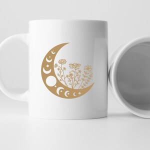 15 Mystical Gold Svg Bundle, Mystic Moon Svg, Moon Svg, Celestial Svg ...