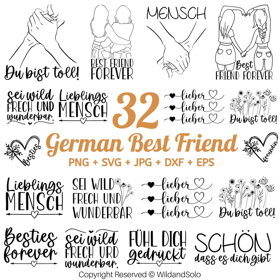 32 Plotterdatei Beste Freundin SVG, Beste Freunde SVG Bundle ...