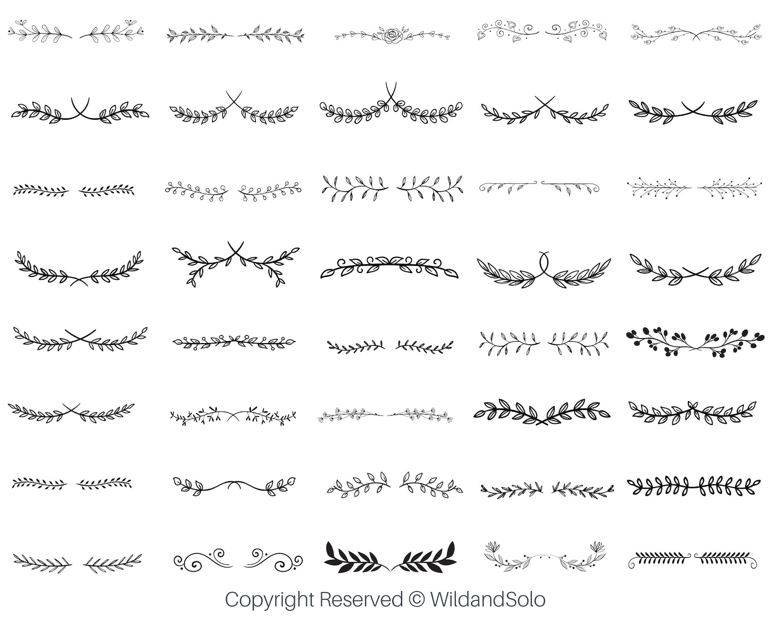 40 Floral Divider Svg, Floral Divider Svgs, Decorative Borders, Text ...