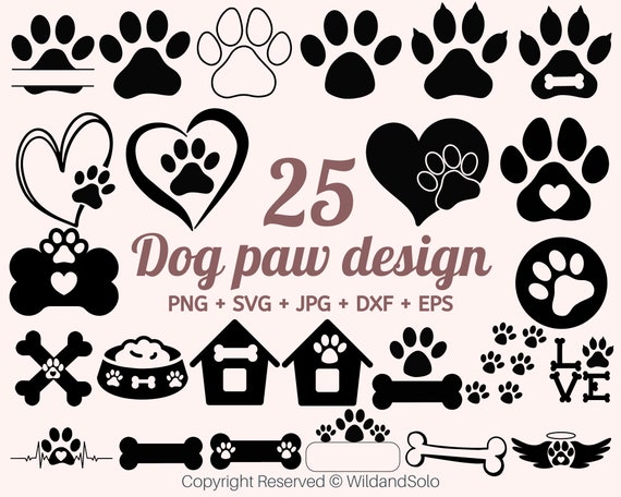 Dog Paw Svg Bundle Hunting Svg Animal Tracks Svg Tracks - Etsy