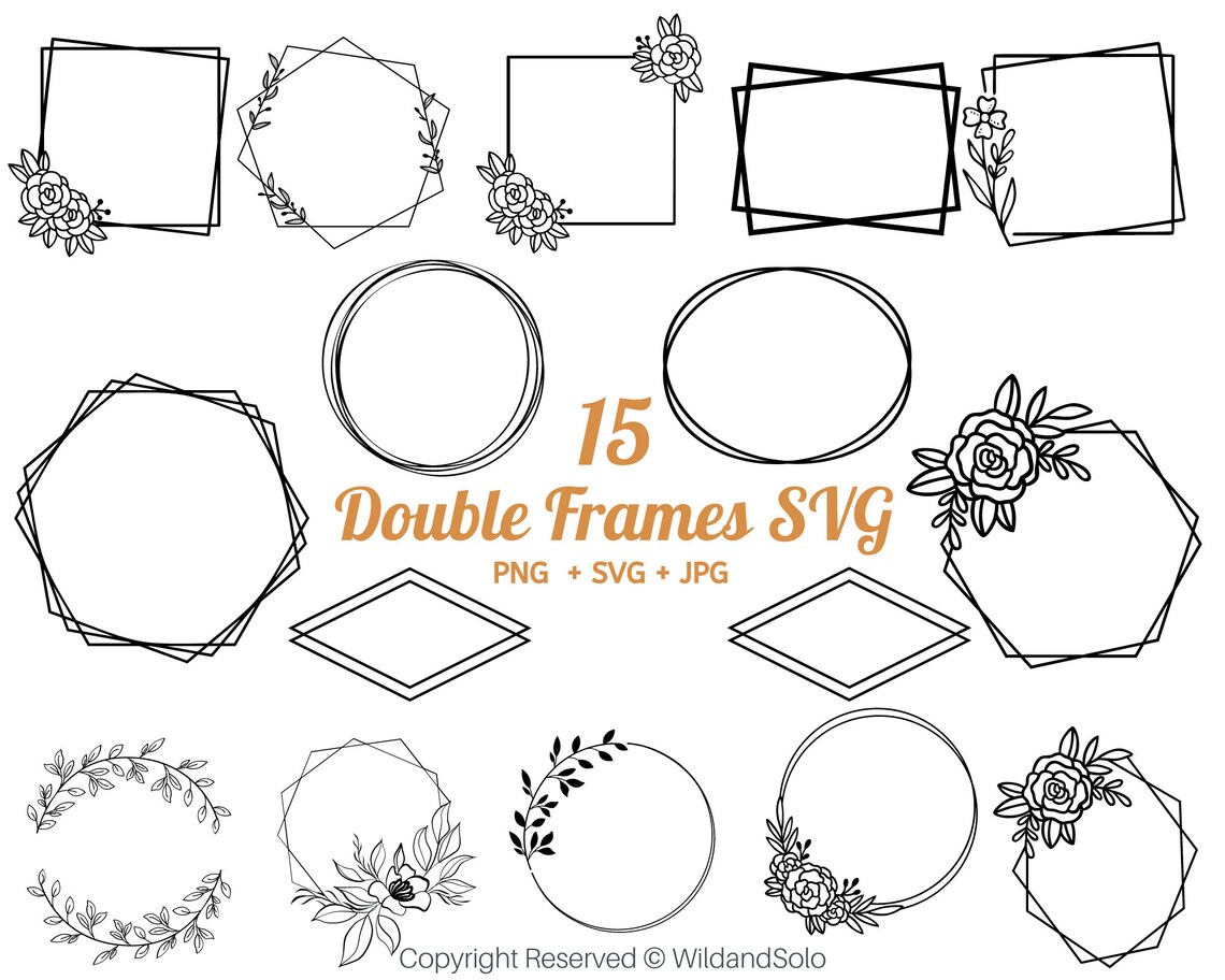 Double Frame SVG Rectangle Circle Frame Square Frame - Etsy Canada