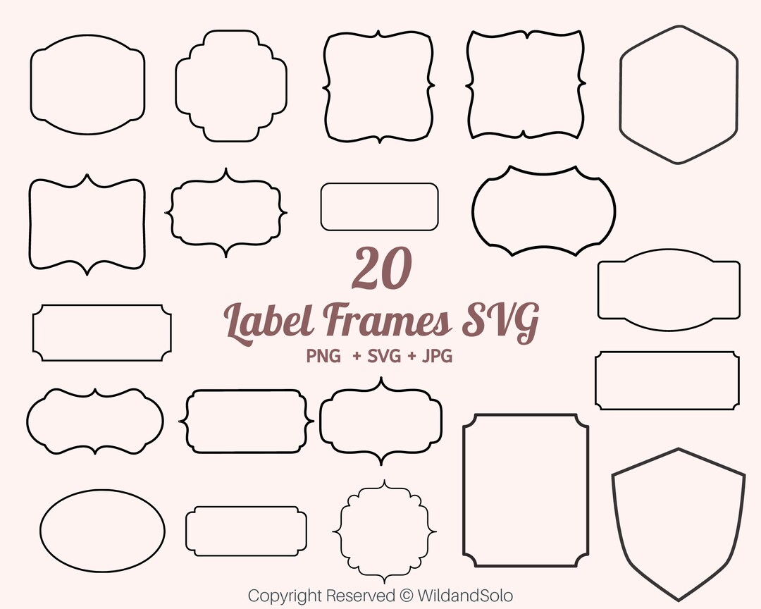 Label Frames SVG Label Svg Vintage Frames Svg Banner Svg - Etsy