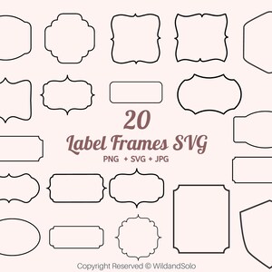 Label Frames SVG Label Svg Vintage Frames Svg Banner Svg - Etsy