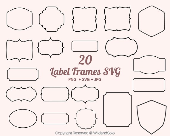 Label Frames SVG Label Svg Vintage Frames Svg Banner Svg - Etsy India