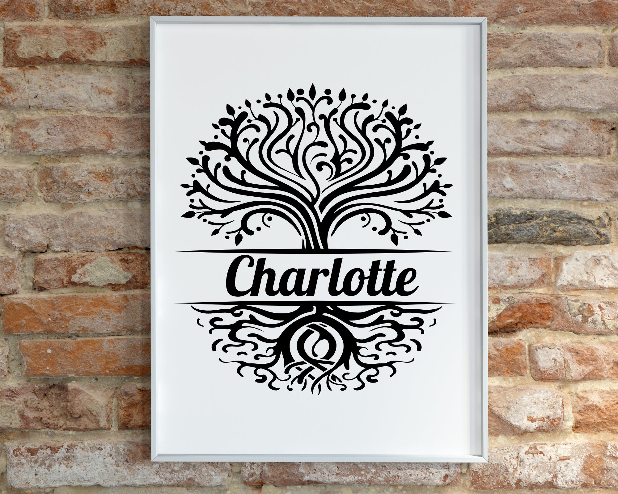 Tree of Life Monogram Svg Tree With Roots Svg Family Tree - Etsy