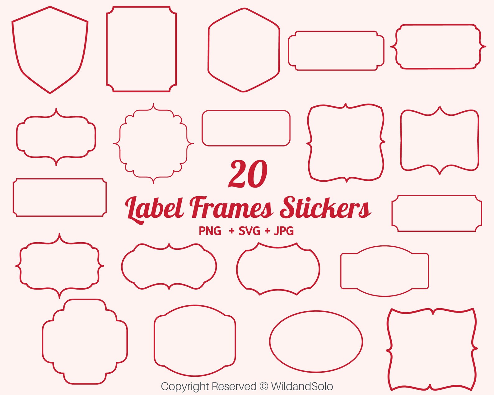 Label Frames SVG Label Frame Vector Clipart Label Svg - Etsy