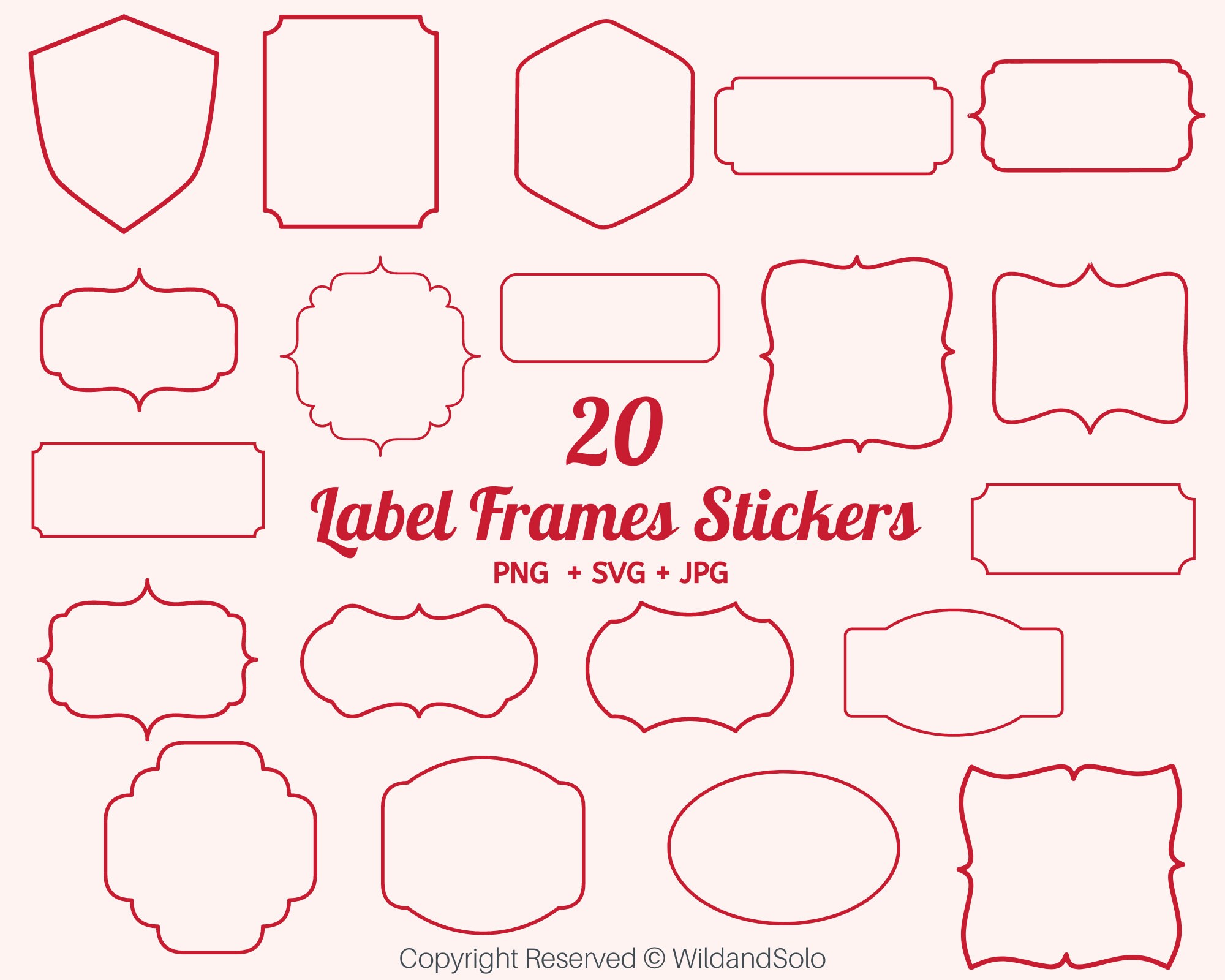 Label Frames SVG Label Frame Vector Clipart Label Svg - Etsy