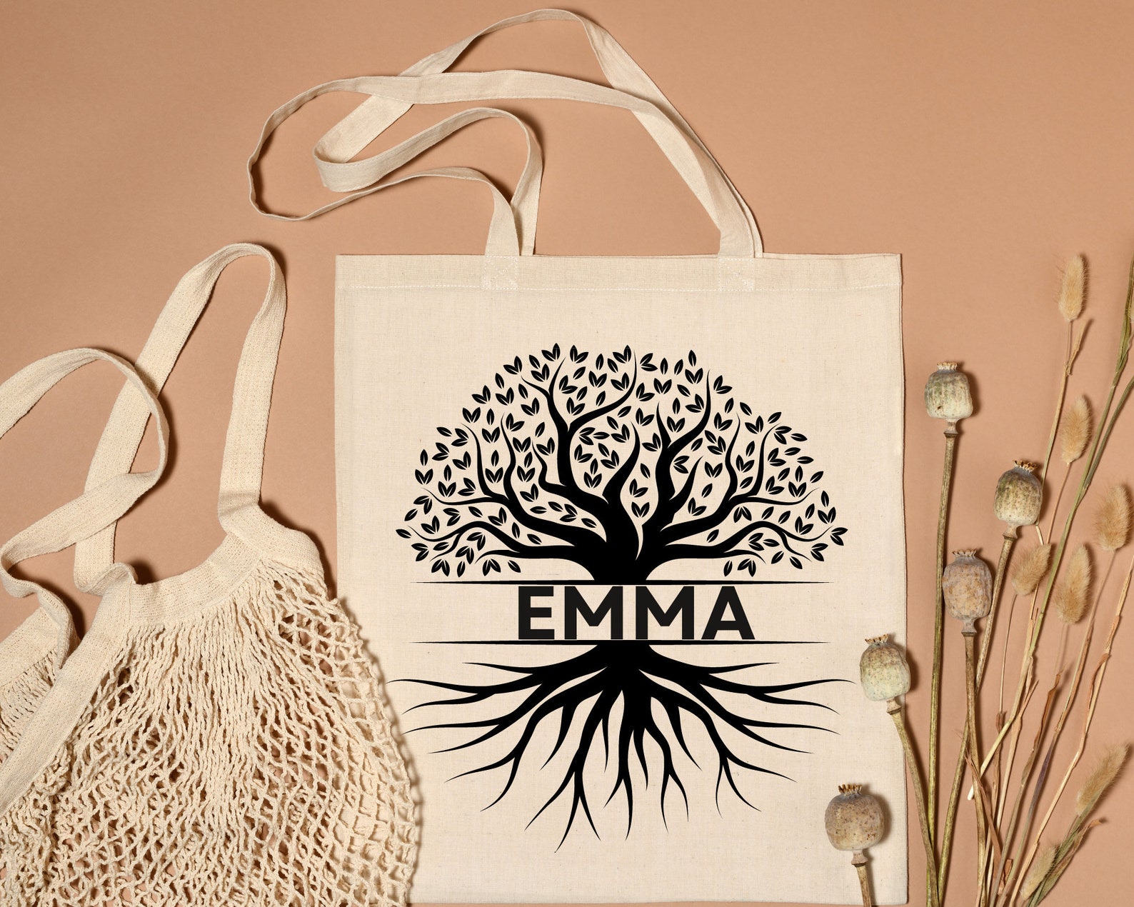 Family Tree Svg Tree of Life Monogram Svg Tree With Roots - Etsy