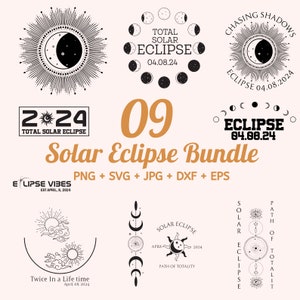Solar Eclipse 2024 Svg Bundle, Solar Eclipse Svg, Blacked Out in USA ...