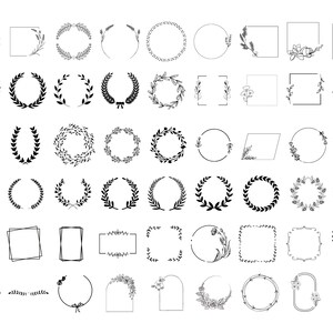 100+monogram Frame Svg Bundle, Floral Frame Svg, Wreath Frame Svg ...