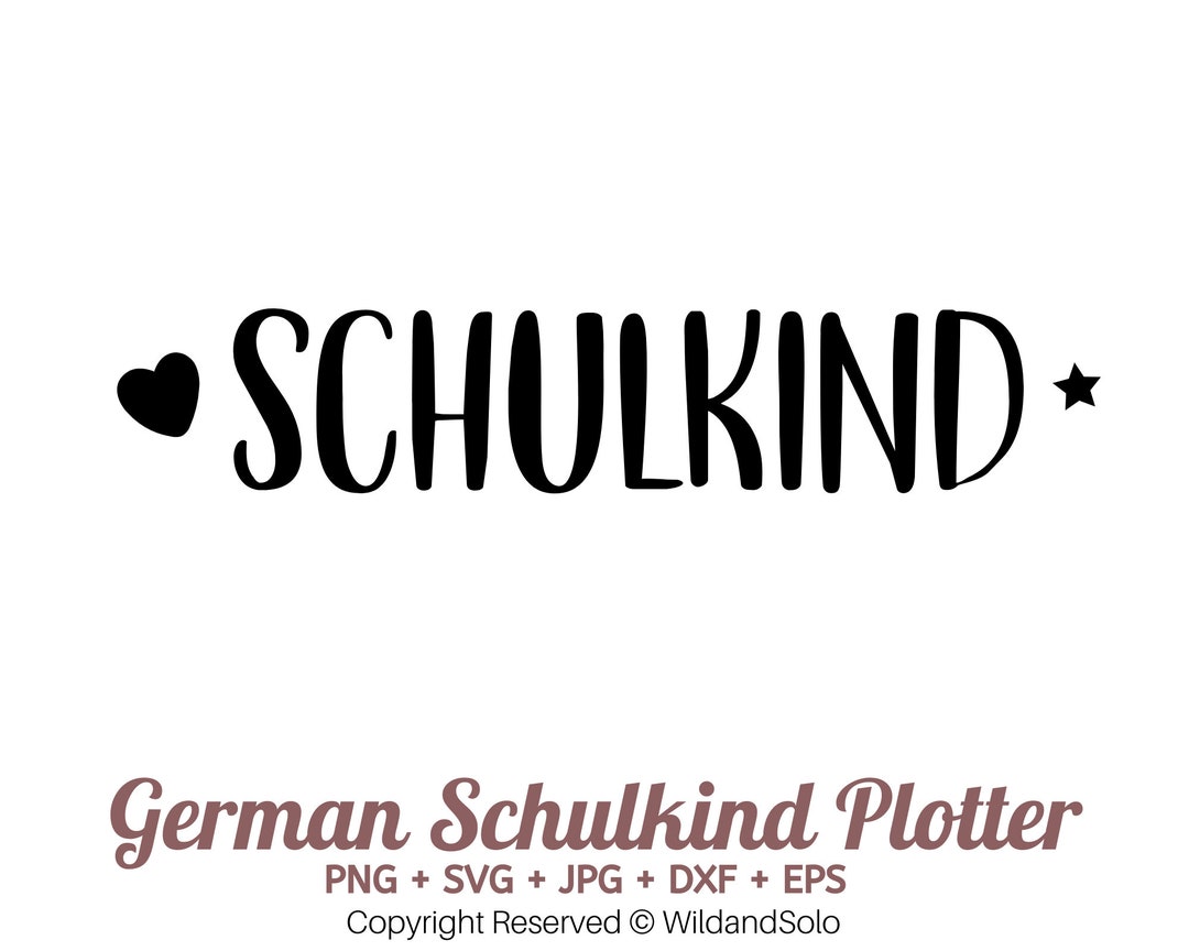 German Schulkind Plotter, German School Boy Plotter, Cute Back to ...