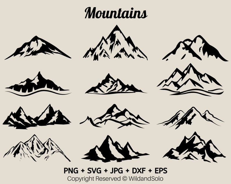 12 Berge SVG Bundle Bäume svg Wald svg Cricut Berg svg - Etsy Österreich
