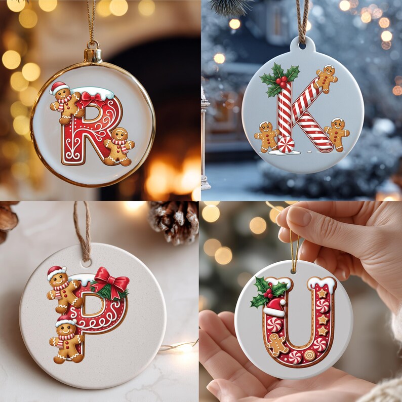 Christmas Ornaments Alphabet PNG | Candy Cane Letters Clipart ...