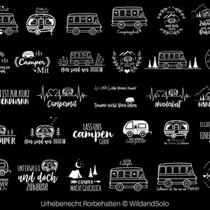 30 Plotterdatei Camping Wohnwagen SVG Bundle Plotterdatei - Etsy.de