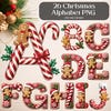 Christmas Alphabet PNG Bundle, Festive Christmas Letters Clipart ...