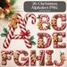 Christmas Alphabet PNG Bundle, Festive Christmas Letters Clipart ...