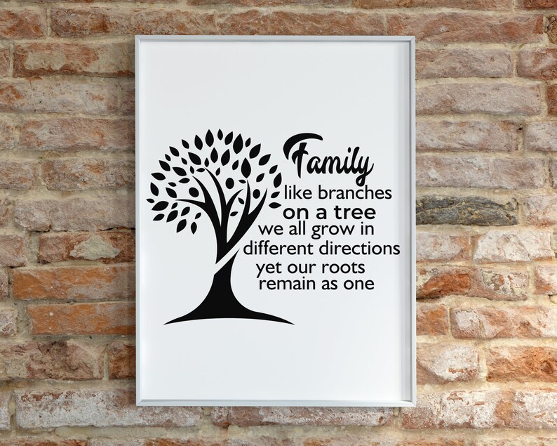 05 Family Tree With Quotation Svg, Family Reunion Svg, Tree of Life Svg ...
