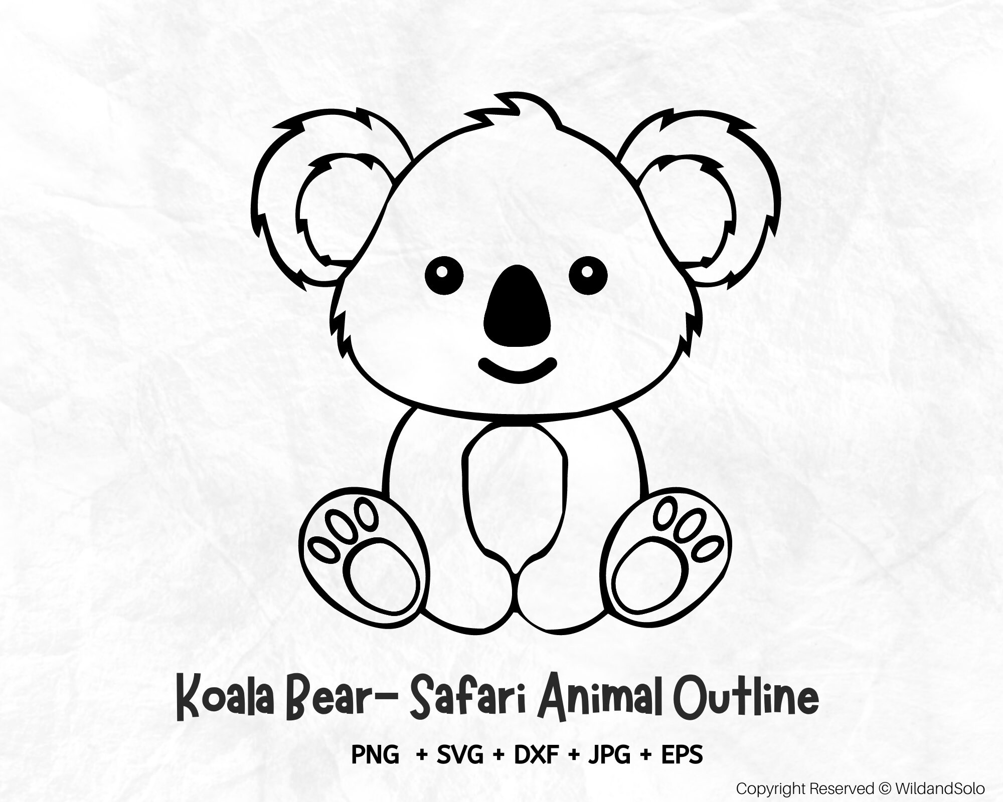 Koala Bär svg Safari Tiere Umriss SVG Split Safari Tiere - Etsy Österreich