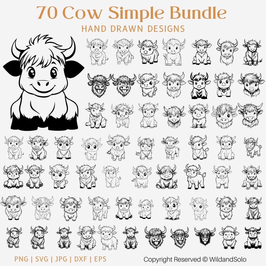 70 Cow Simple Svg Bundle, Maryland Cow Svg, Baby Flower Cow, Floral ...