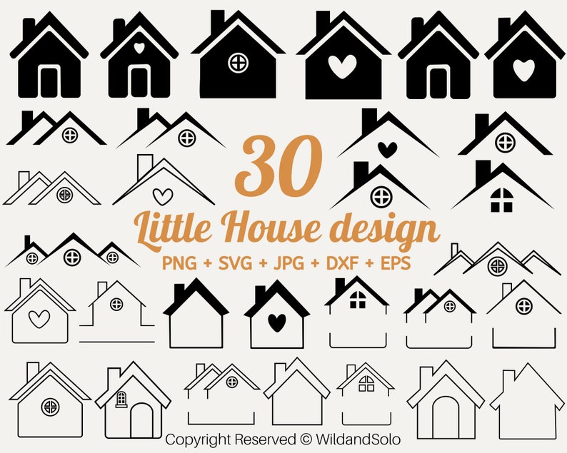 30 Little House Svg Bundle Floral House Svg Tiny House Svg - Etsy