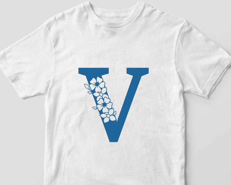 Floral Alphabet Svg Floral Letter Svg Initial Svg Floral - Etsy