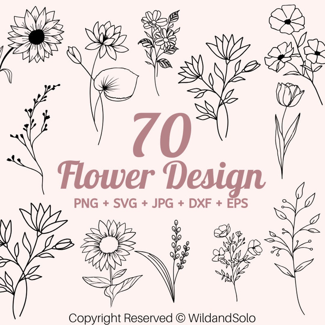 70 Flowers Svg Bundle, Floral Frame Svg, Split Monogram Svg ...