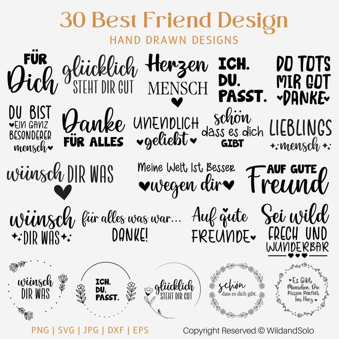 30 German Best Friend Svg Bundle, Plotter File, German Sayings Svg ...