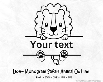 Hippopotamus Split Safari Animal Svg, Safari Animals Outline Svg ...