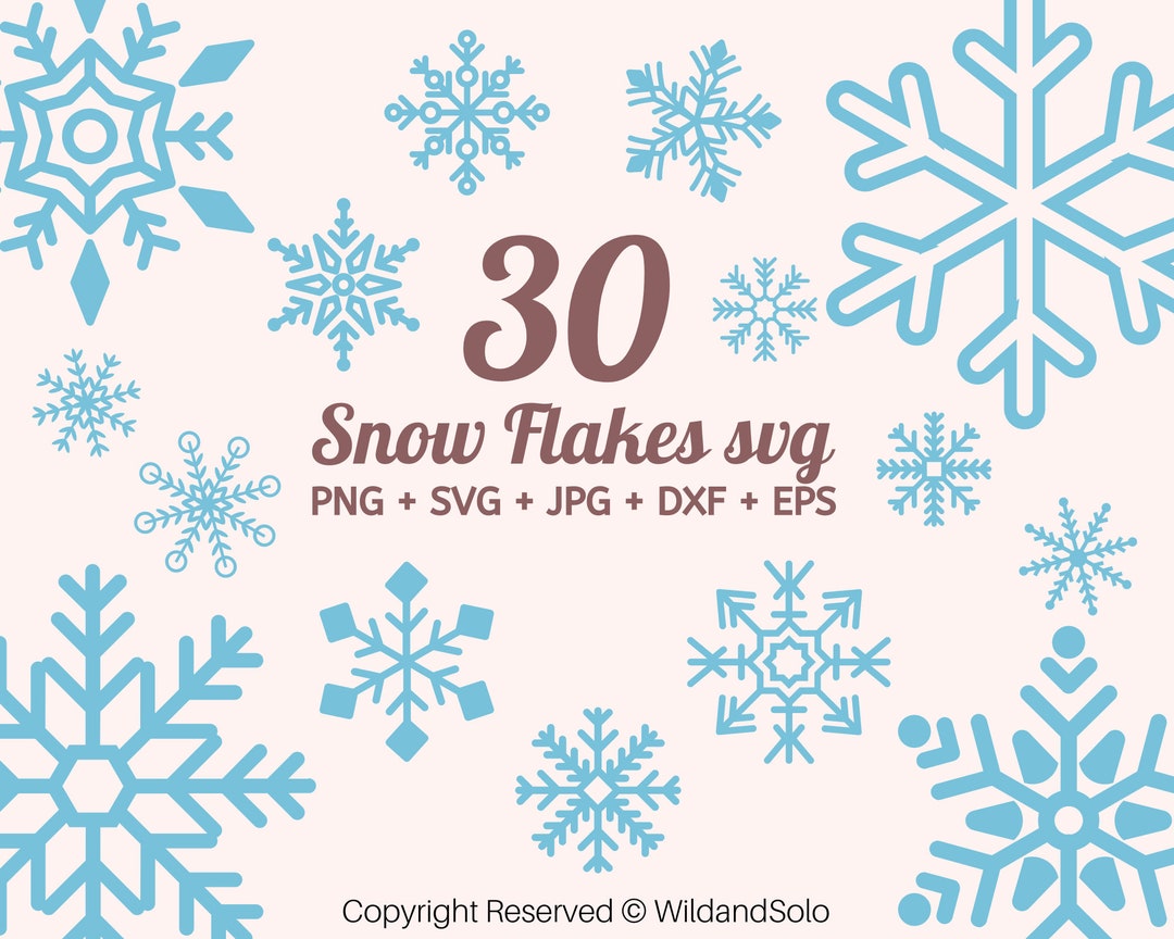 Snow Flakes Svg Bundle Snow Svg Winter Svg Snow Flake SVG - Etsy