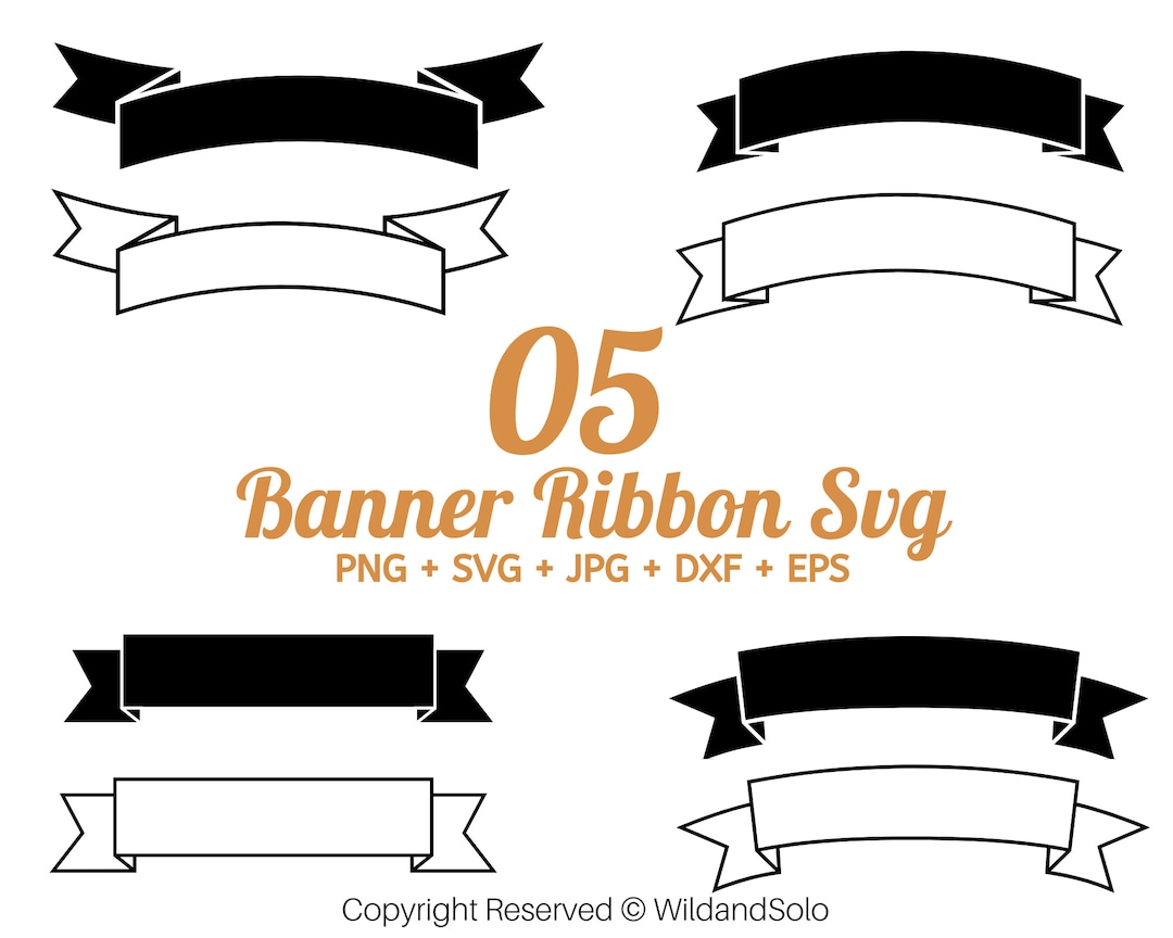 Banner Svg Bundle ,banner Png Files, Ornamental Ribbons, Ribbon Banner ...