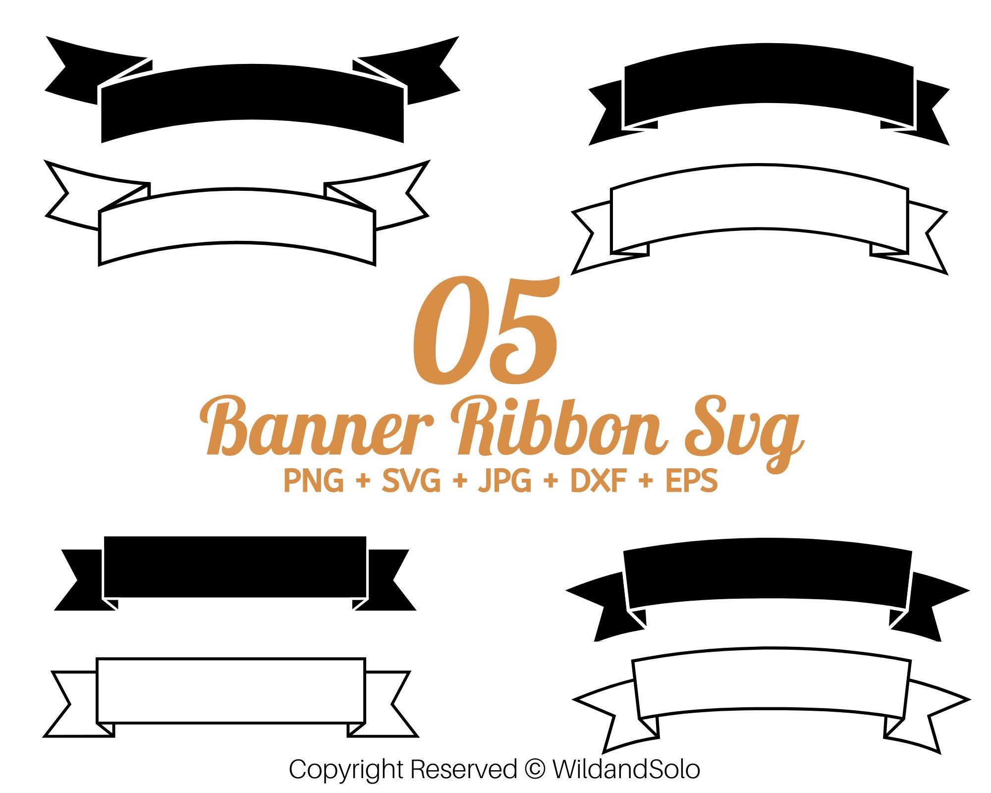 Banner Svg Bundle Banner Png Files Ornamental Ribbons Etsy Australia