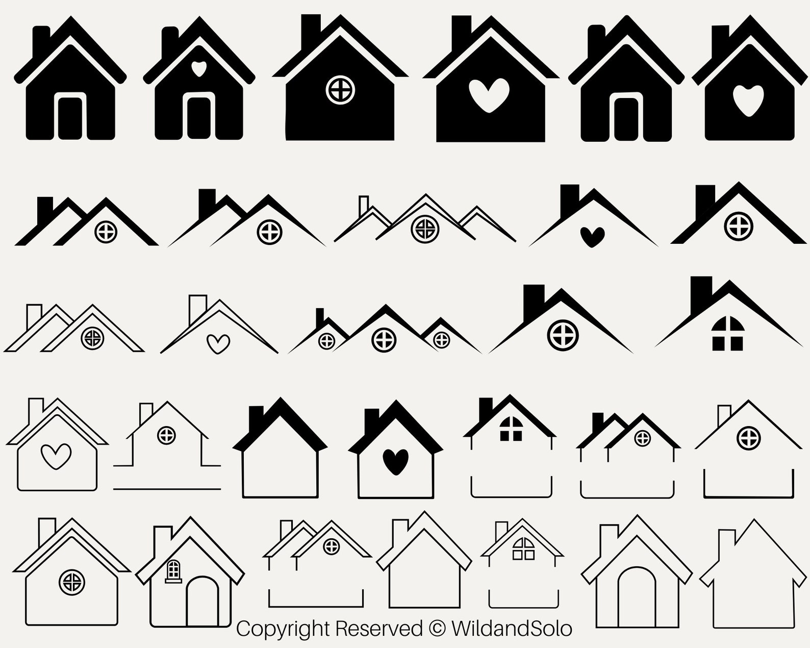 30 Little House Svg Bundle Roof House Svg House Outline Svg - Etsy Canada