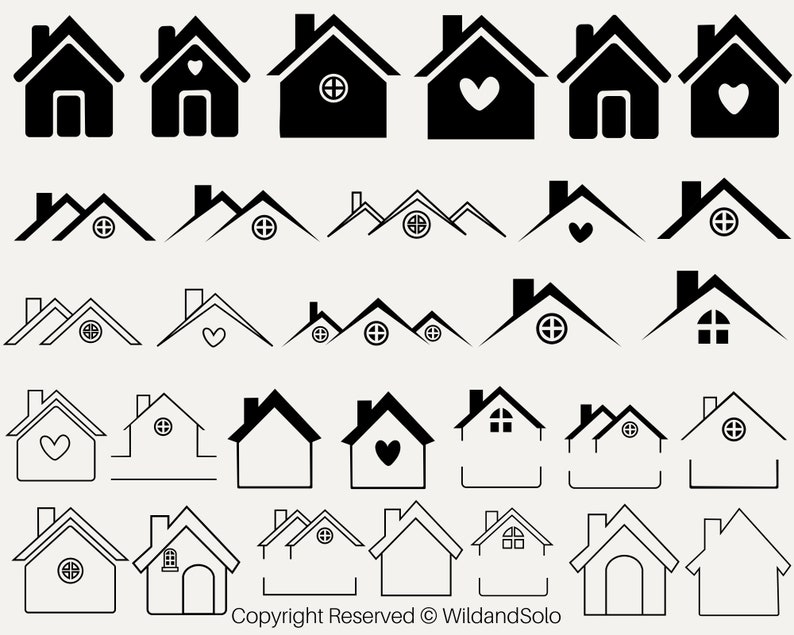 30 Little House Svg Bundle Roof House Svg House Outline Svg - Etsy
