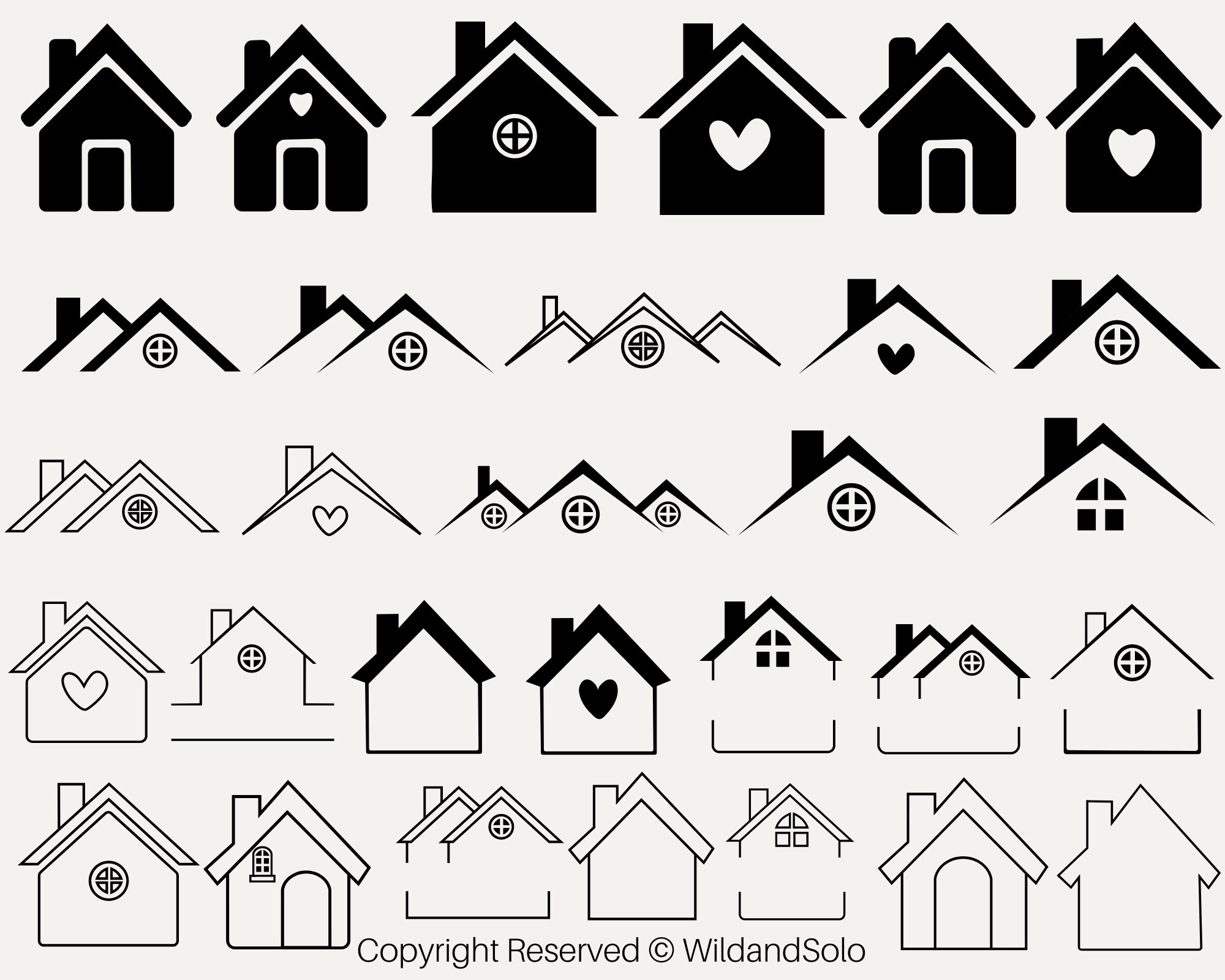 30 Little House Svg Bundle Roof House Svg House Outline Svg - Etsy Canada
