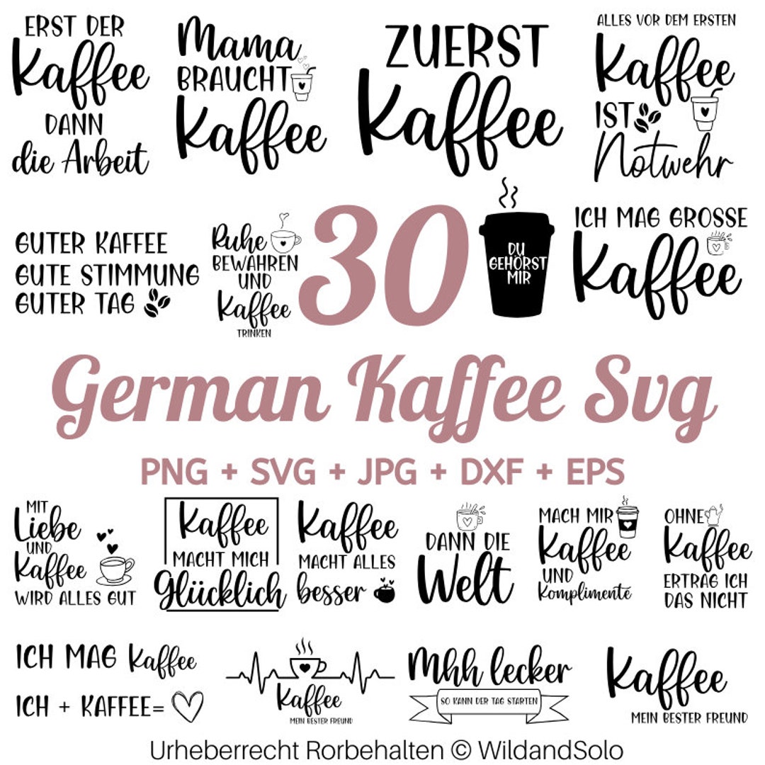 30 German Kaffee Plotter File Svg Bundle, German Plotter Svg, Kaffee ...