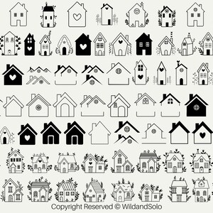 80 Little House Svg Bundle, Roof House Svg, House Outline Svg, Floral ...