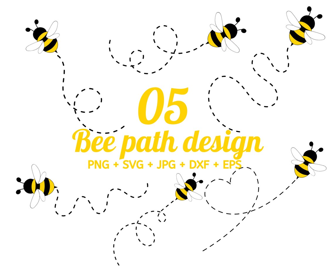Honey Bee Path Bundle SVG Queen Bee Svg Bee Svg Bundle Cute - Etsy