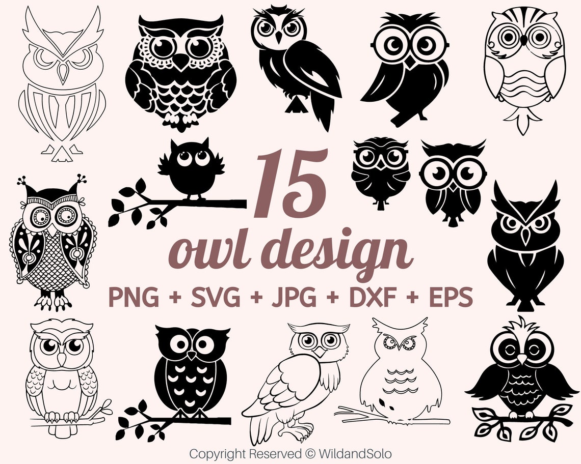 Owl SVG Bundle Owl Clipart Owl Cut File Birds SVG Bundle - Etsy