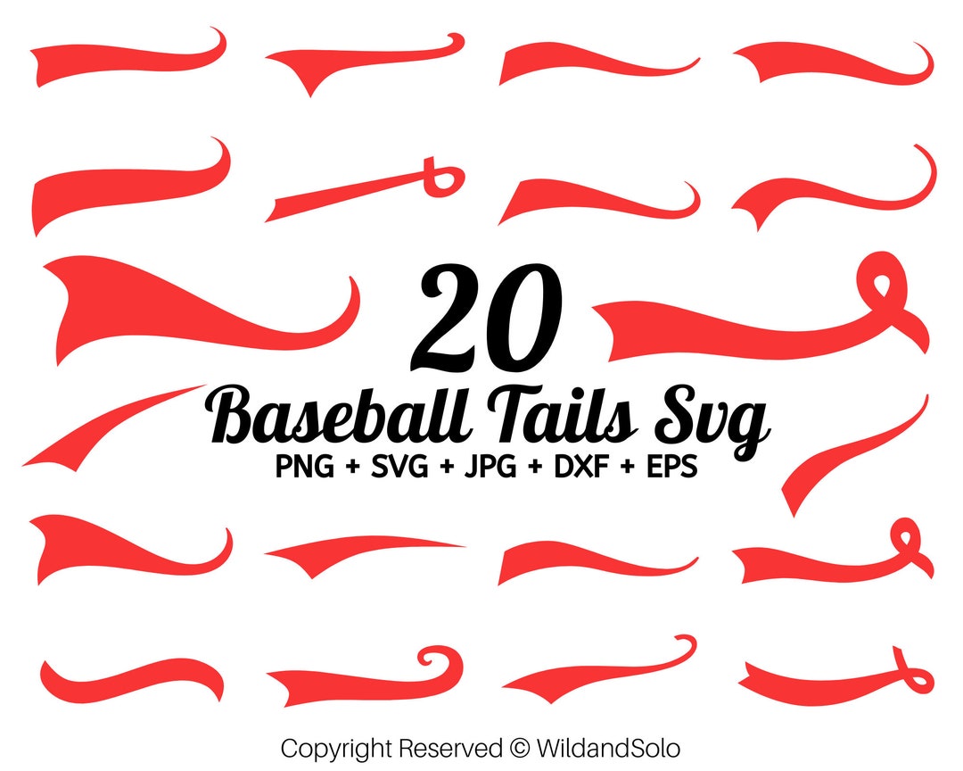 Tails Svg Baseball Tail Baseball Font Tails Svg, Swoosh Swirl Svg ...