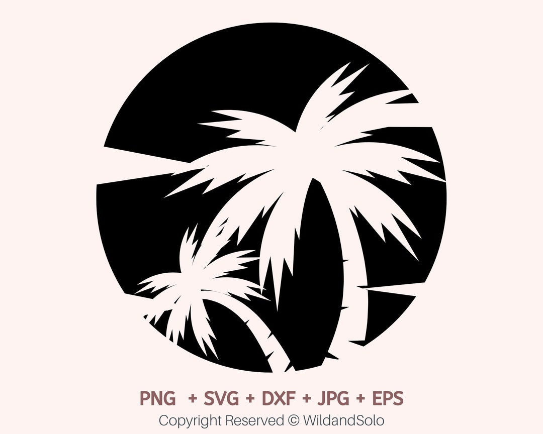 Palmera svg silueta de palmera imágenes prediseñadas de - Etsy México