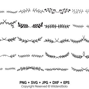 20 Floral Divider Svg, Floral Divider Svgs, Floral Frame Svg, Leaf ...