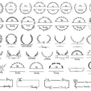 100+monogram Frame Svg Bundle, Floral Frame Svg, Wreath Frame Svg ...